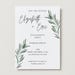 Simple Clean Green Engagement Party Invites and Welcome Sign, Digital ...