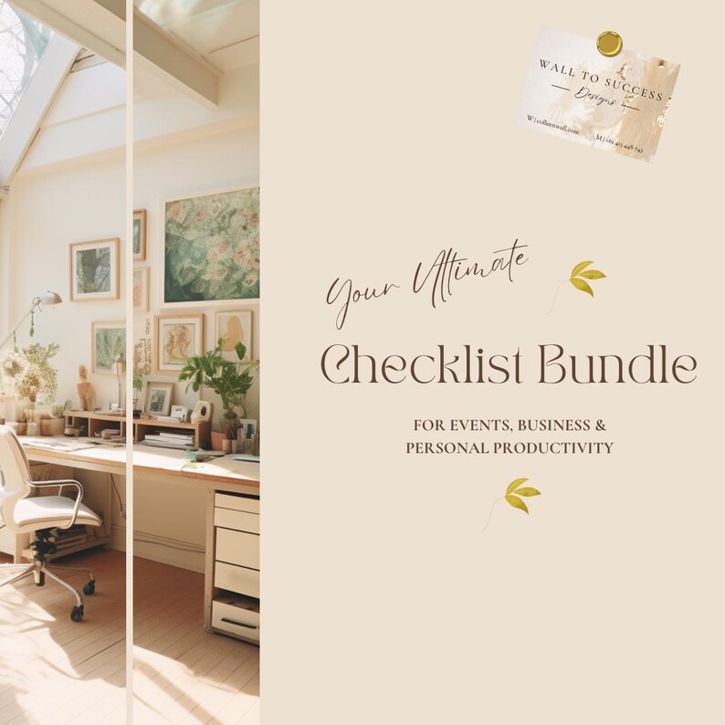 Editable Checklist Templates: Ultimate Planning Bundle (digital ...