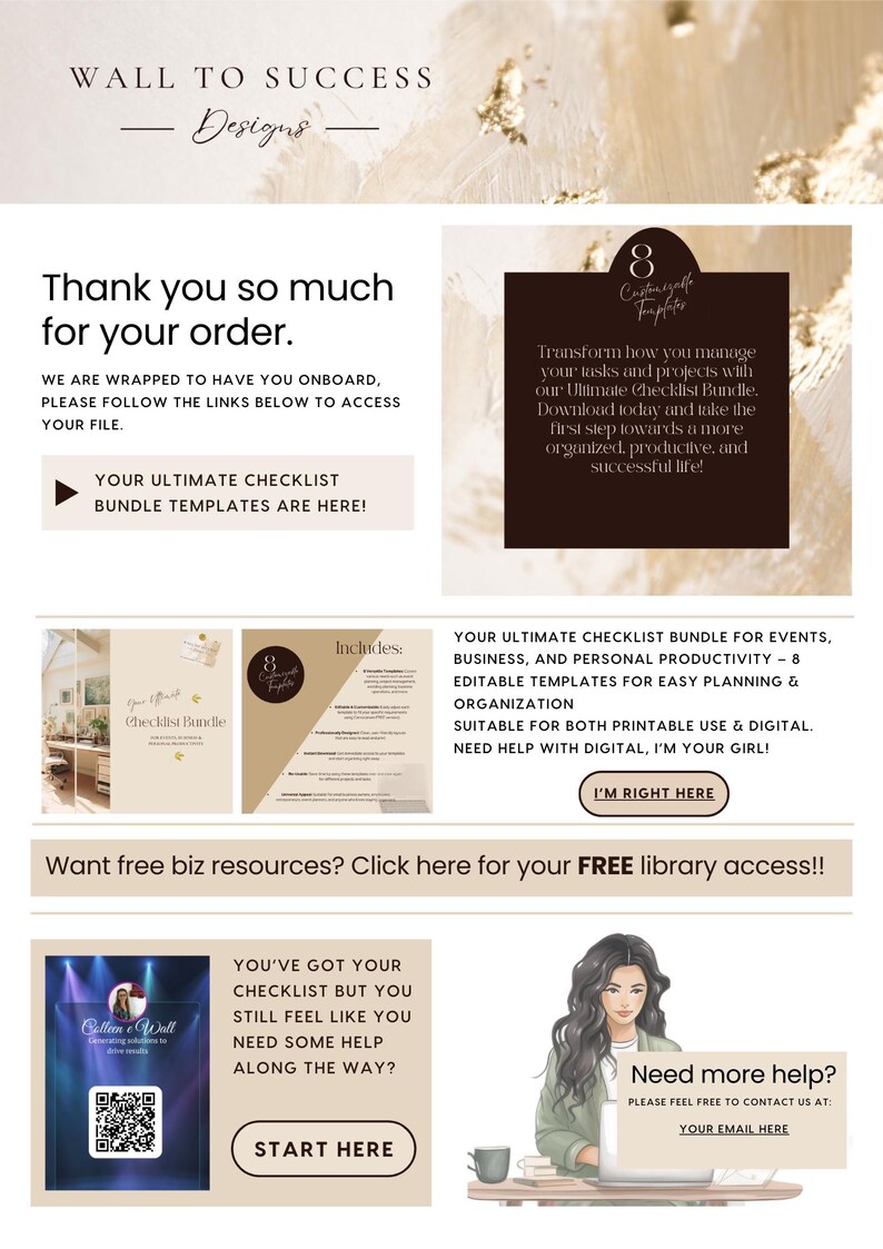 Editable Checklist Templates: Ultimate Planning Bundle (digital ...