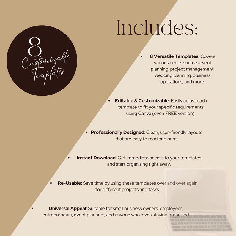 Editable Checklist Templates: Ultimate Planning Bundle (digital ...