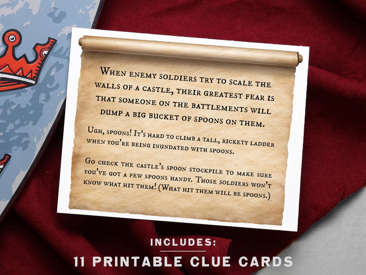Medieval Castle Attack Treasure Hunt | Instant Download | Party Game ...