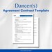Editable Dancer Agreement Contract Template (canva, PDF & Word) - Etsy