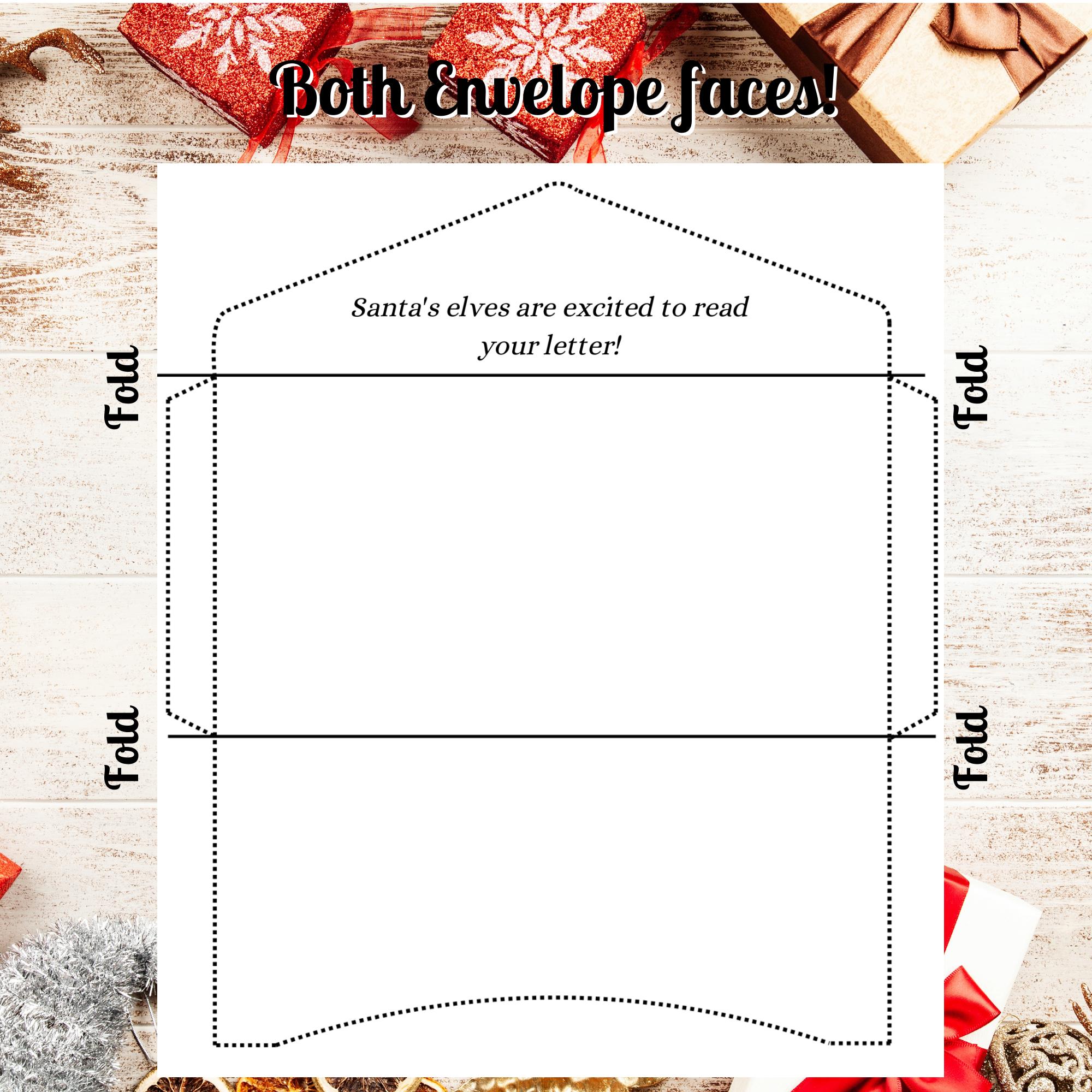 Letter to Santa Envelope Printable Personalized Christmas Letter Fun ...