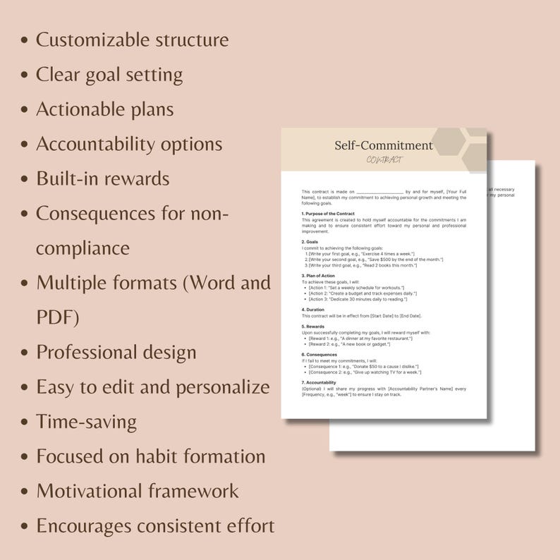 Achieve Success With Ease: Personalized Self Commitment Contract ...