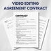 Editable Video Editing Contract Template - Freelance Video Editor ...