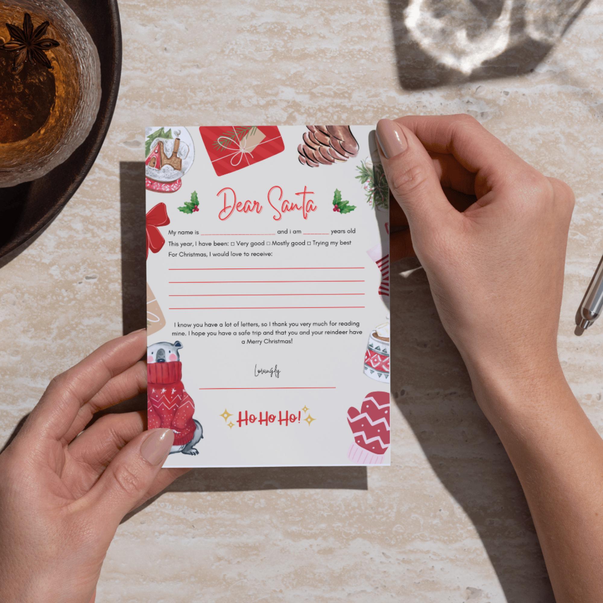 Letter to Santa Envelope Printable Personalized Christmas Letter Fun ...