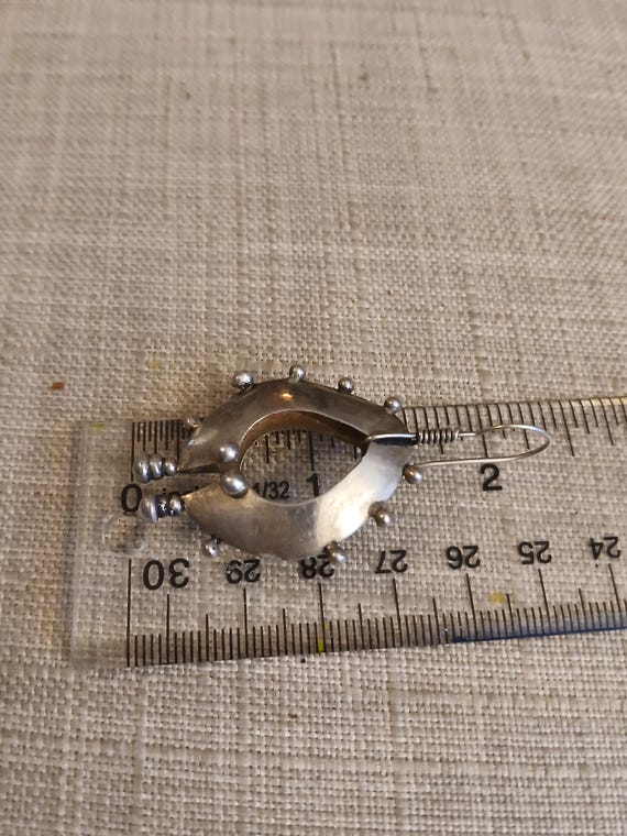 Vintage sterling drop earrings - Gem