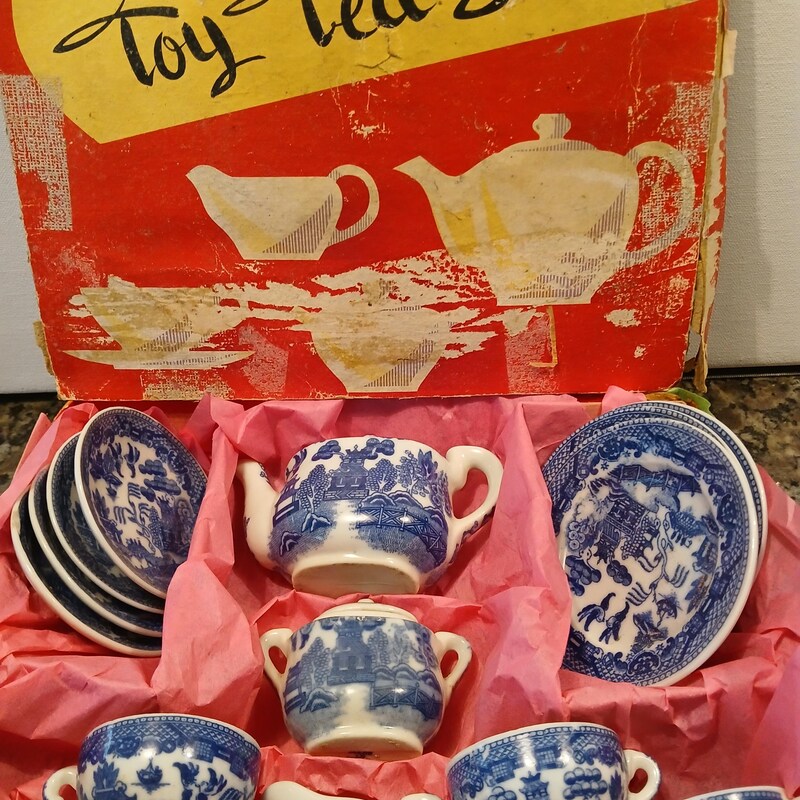 Blue Willow Tea Set - Etsy