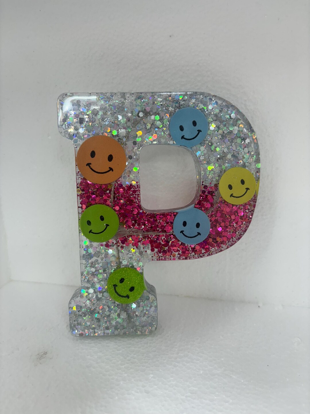 Customized LED Epoxy Resin Letter With Smileys - Etsy