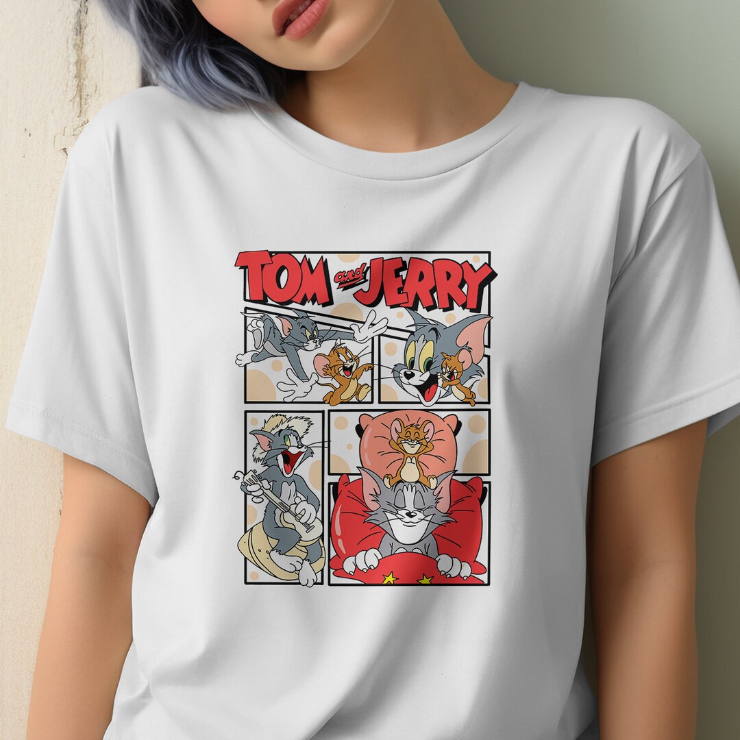 Tom and Jerry Shirt, Cute Cartoon Shirt, Funny Tom and Jerry Shirt, Tom ...
