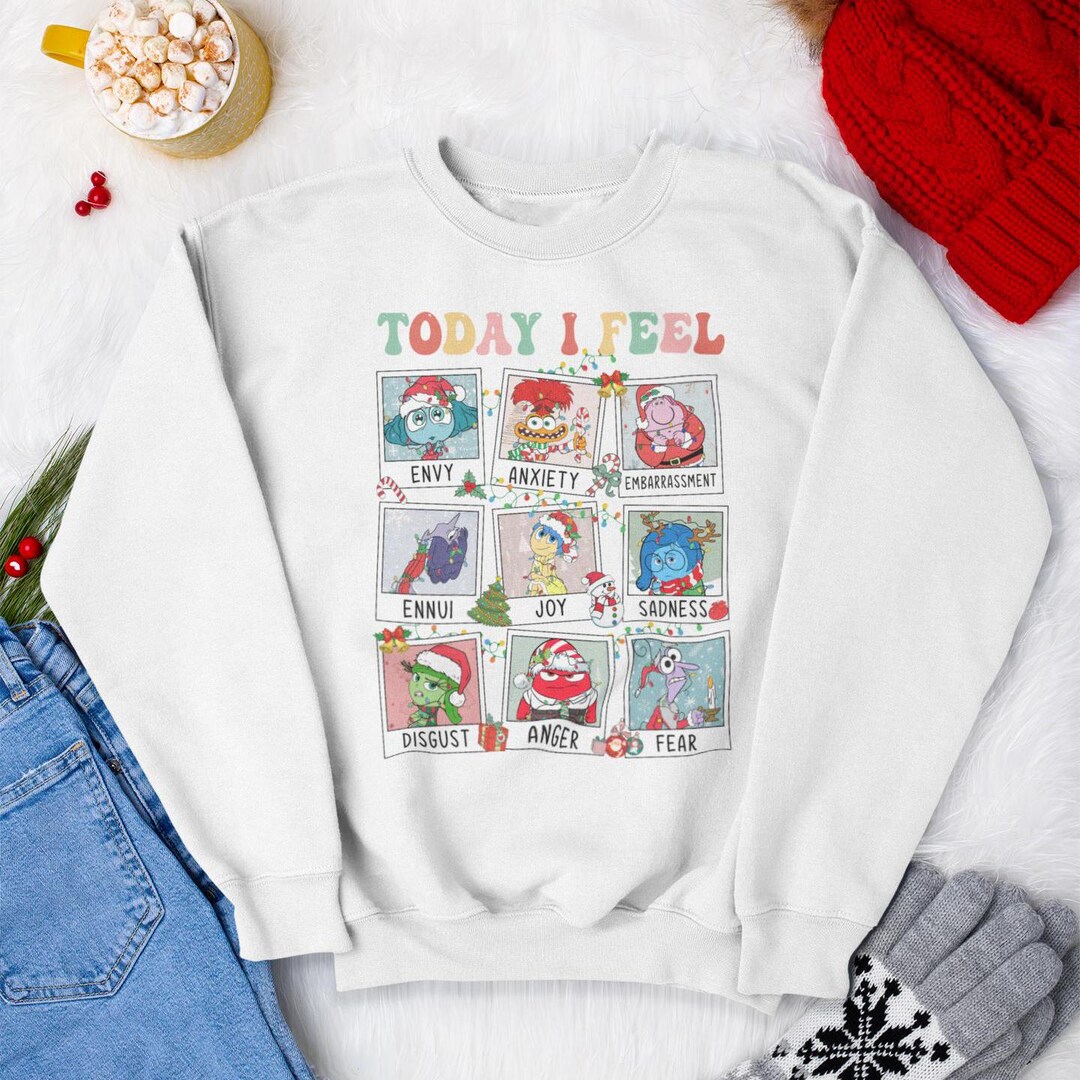Merry Christmas Inside Out Sweatshirt, It's Okay to Feel All the Feels ...