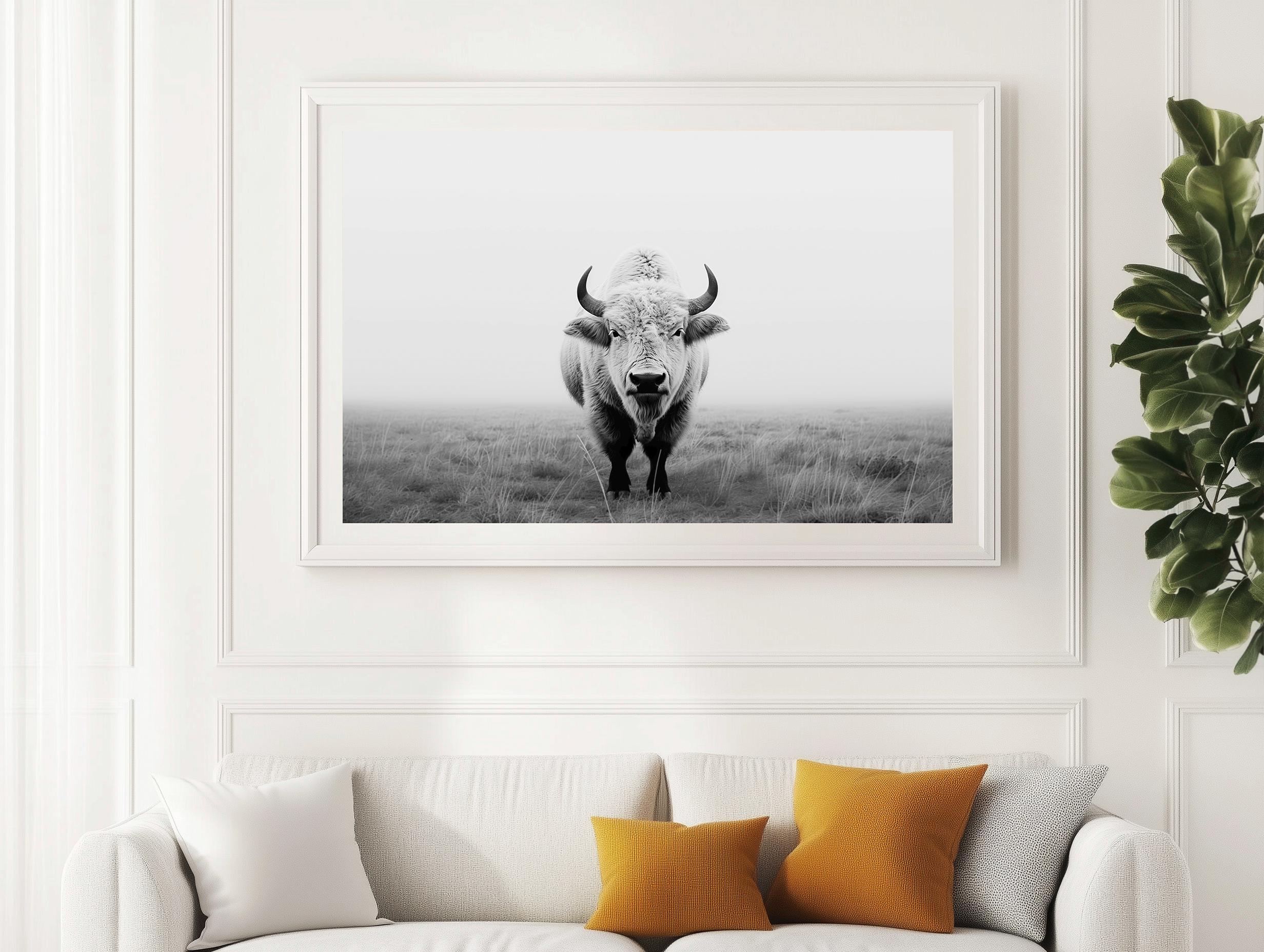 Sacred White Buffalo | Fine Art Photography Print | Black & White - Etsy