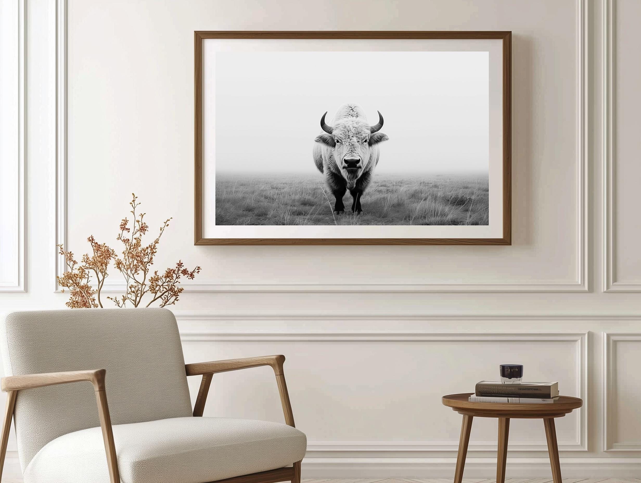 Sacred White Buffalo | Fine Art Photography Print | Black & White - Etsy