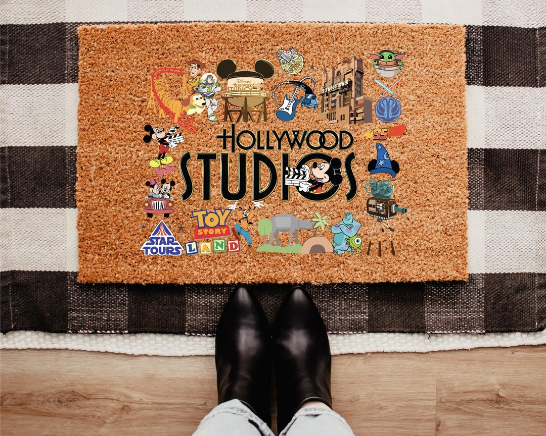 Retro Disney Hollywood Studios Welcome Doormat, Walt Disney World Front ...