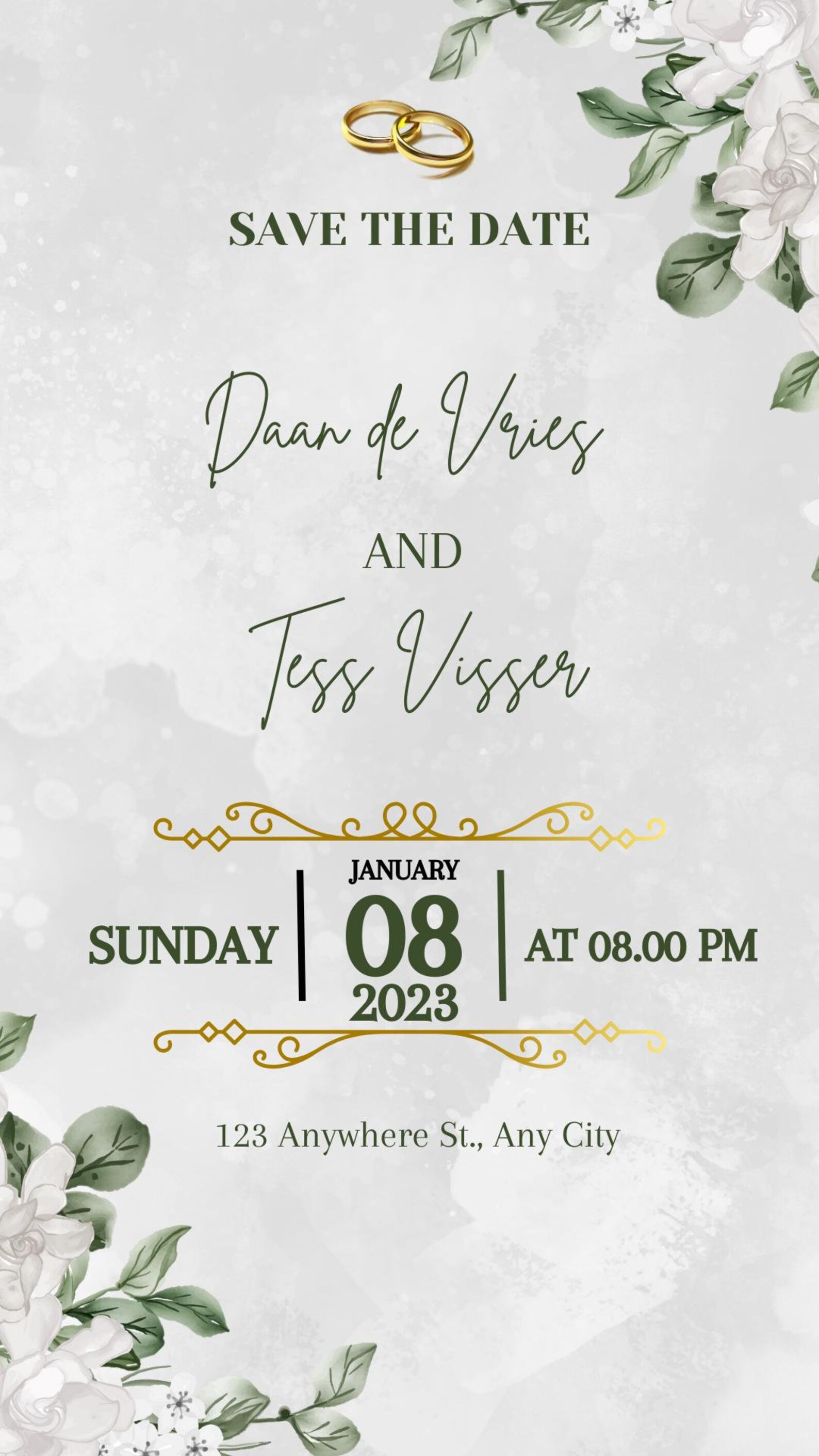 Pastel Green Modern Wedding Invitation - Etsy