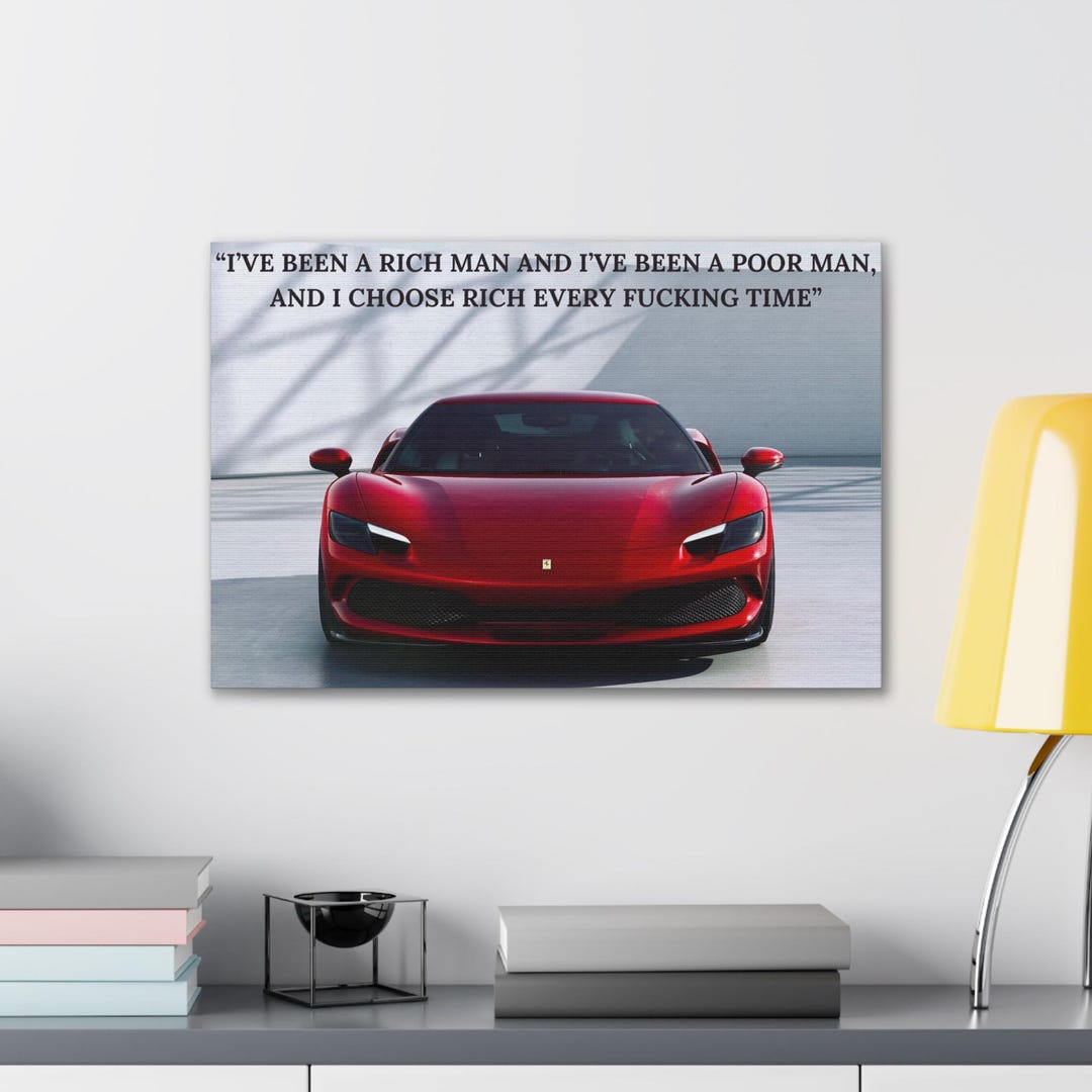 Ferrari Canvas Art, Ferrari Art for Car Lovers, Motivational Wall Art ...