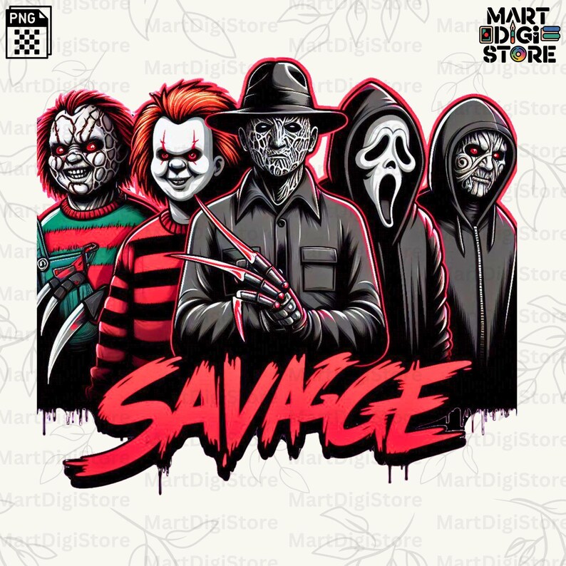 Savage Designs PNG File, Spooky Clown, High Resolution, Halloween ...