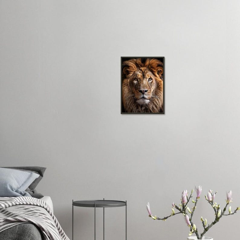 Lion Poster Lion Print Wall Art Lion Art Classic Matte Paper Metal ...