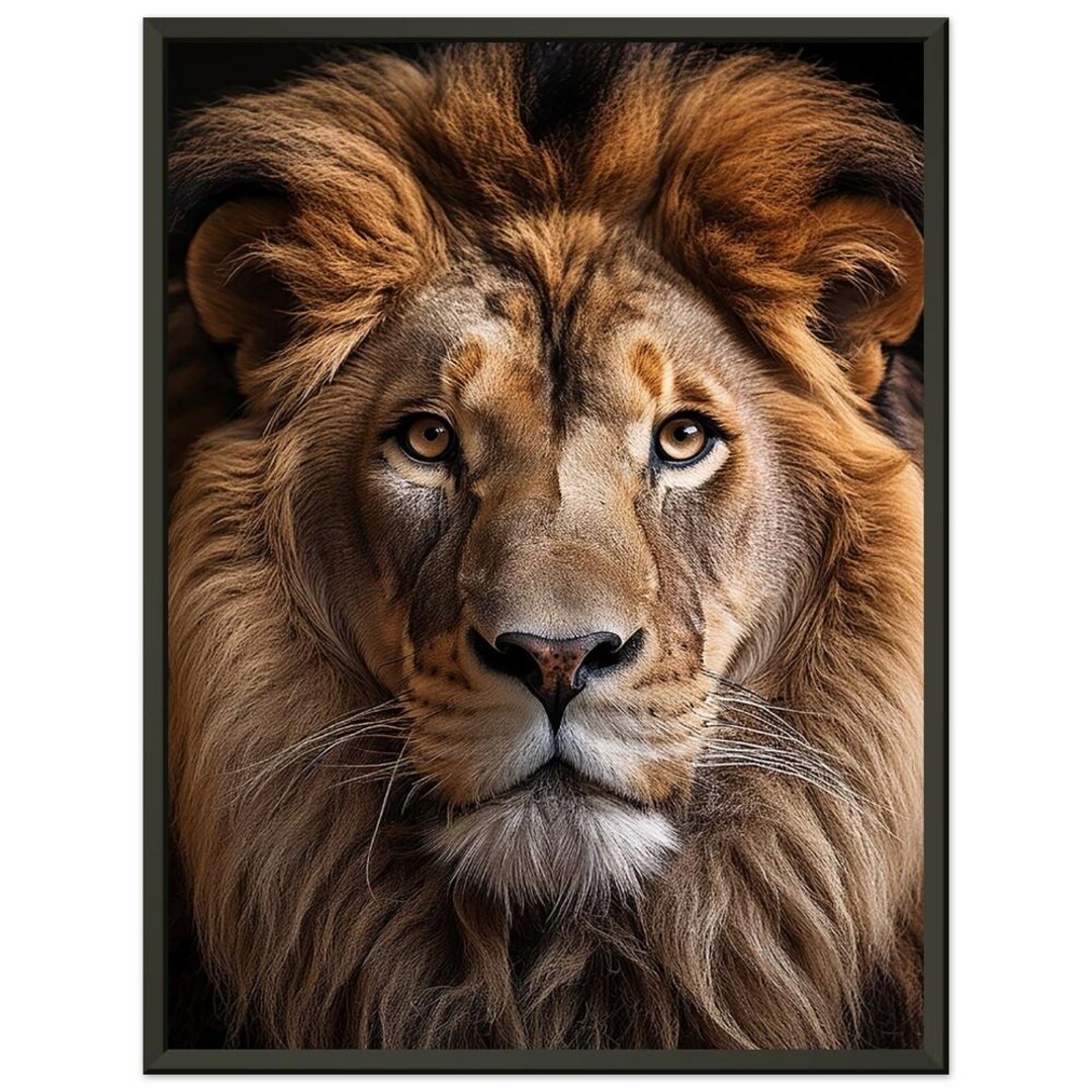 Lion Poster Lion Print Wall Art Lion Art Classic Matte Paper Metal ...