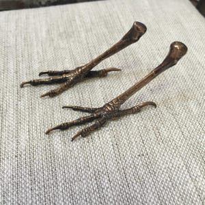 Woodland Crow/blackbird Bronze or Silver Metal Bird Feet Sculptural by ...