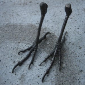 Woodland Crow/blackbird Bronze or Silver Metal Bird Feet Sculptural by ...