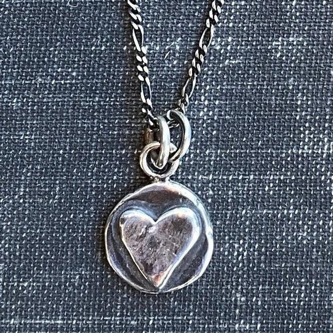 Dear Heart Necklace Sterling Silver Pendant Necklace by Ink Jewelry - Etsy