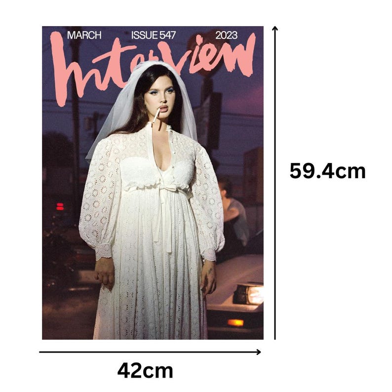 Lana Del Rey Interview Magazine Wedding Dress Digital Poster File - Etsy
