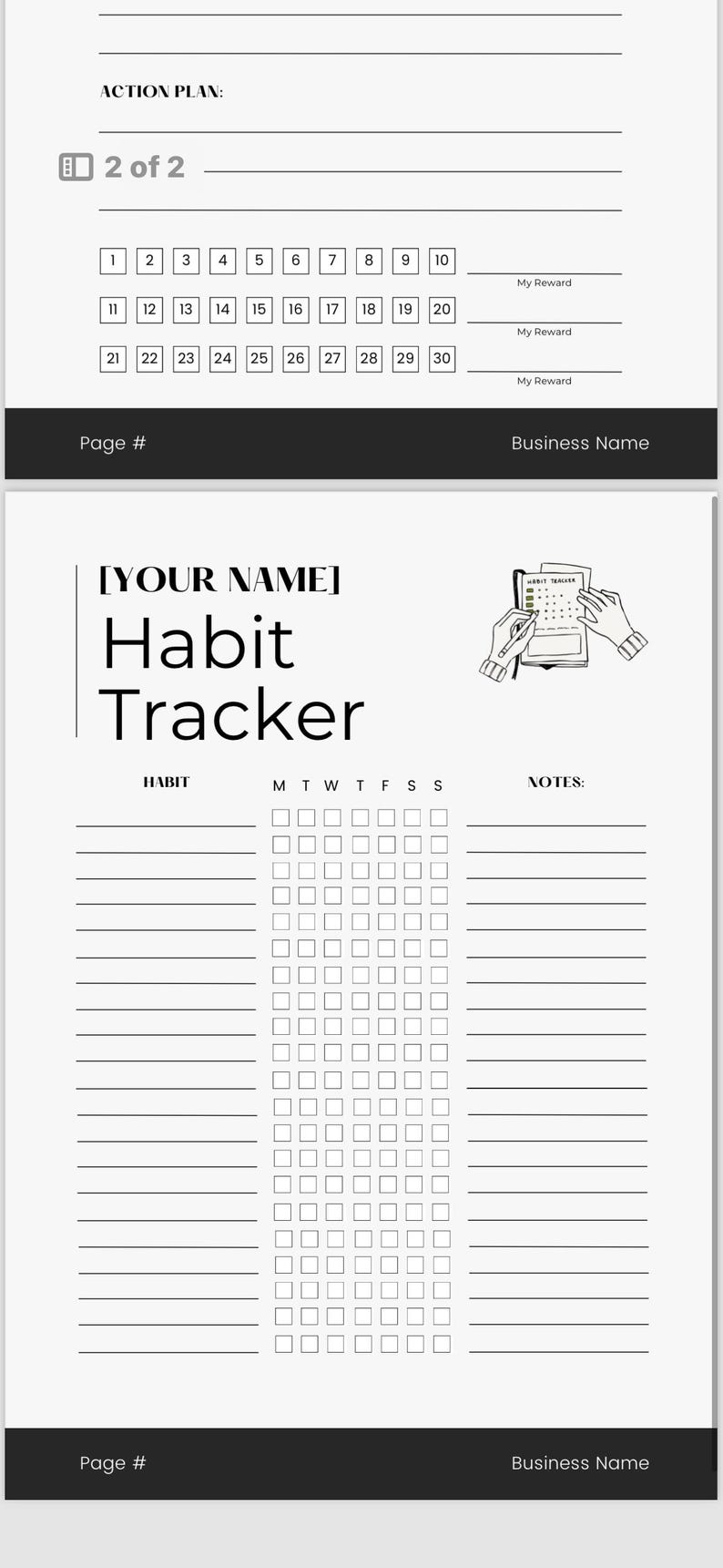 Habit Tracker - Etsy