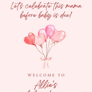 Valentines Baby Shower Sign Template A Little Sweetheart is on the Way ...