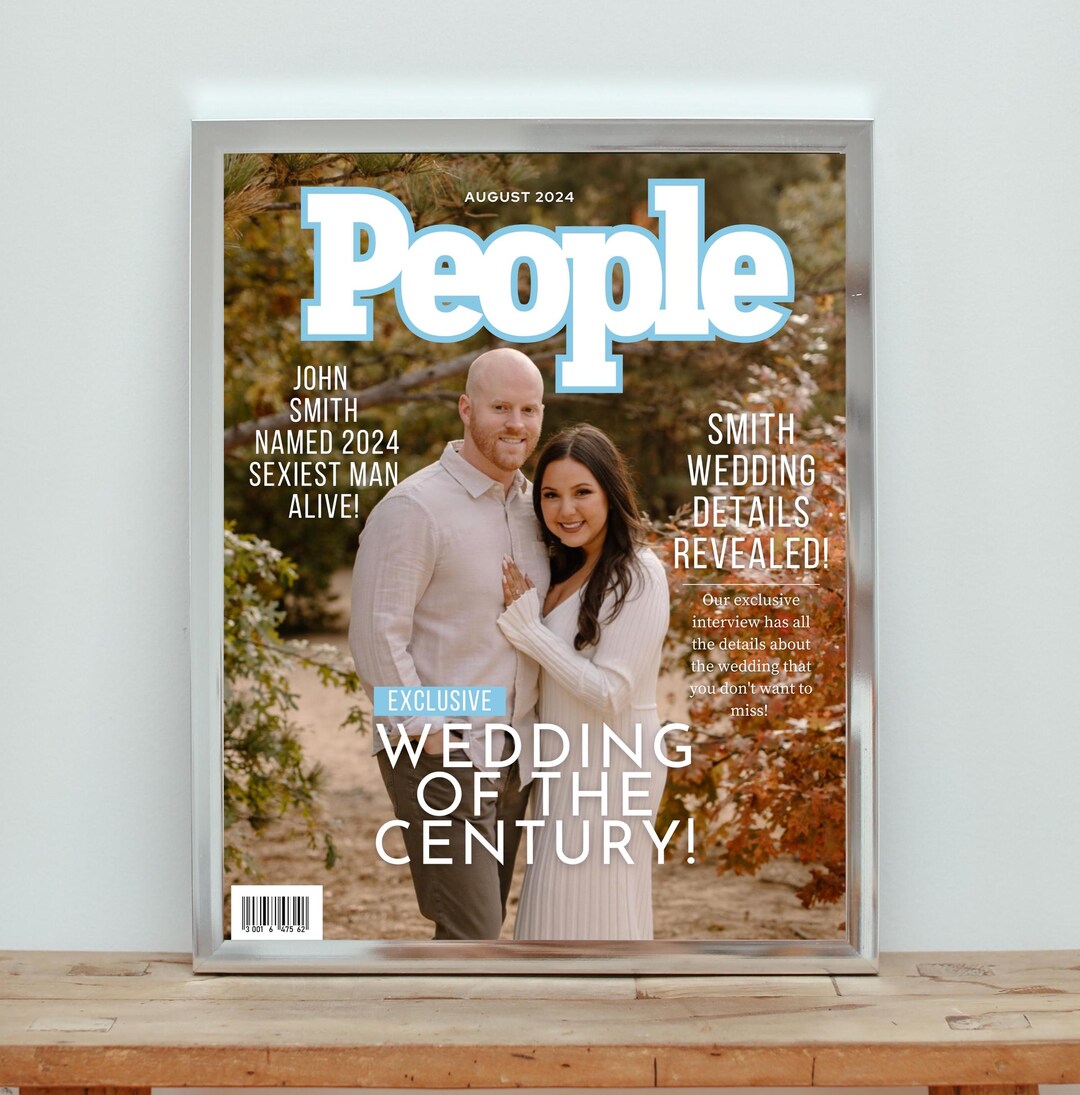 Custom Wedding Magazine Cover Digital Template Wedding Sign Wedding ...