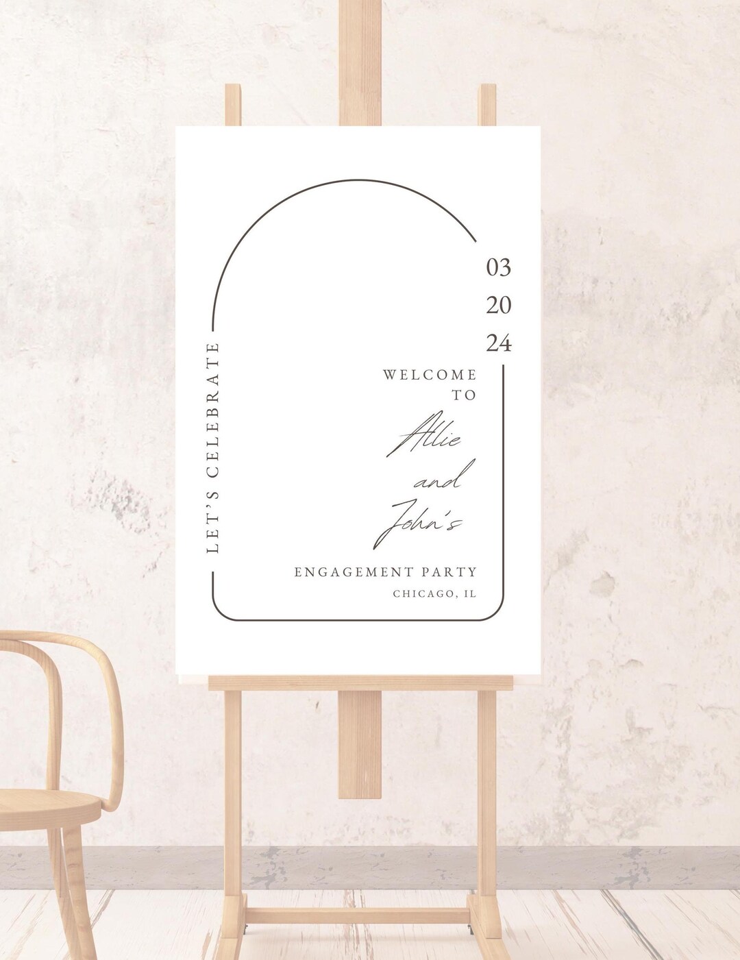 Engagement Party Sign Digital Template Engagement Party Welcome Sign - Etsy
