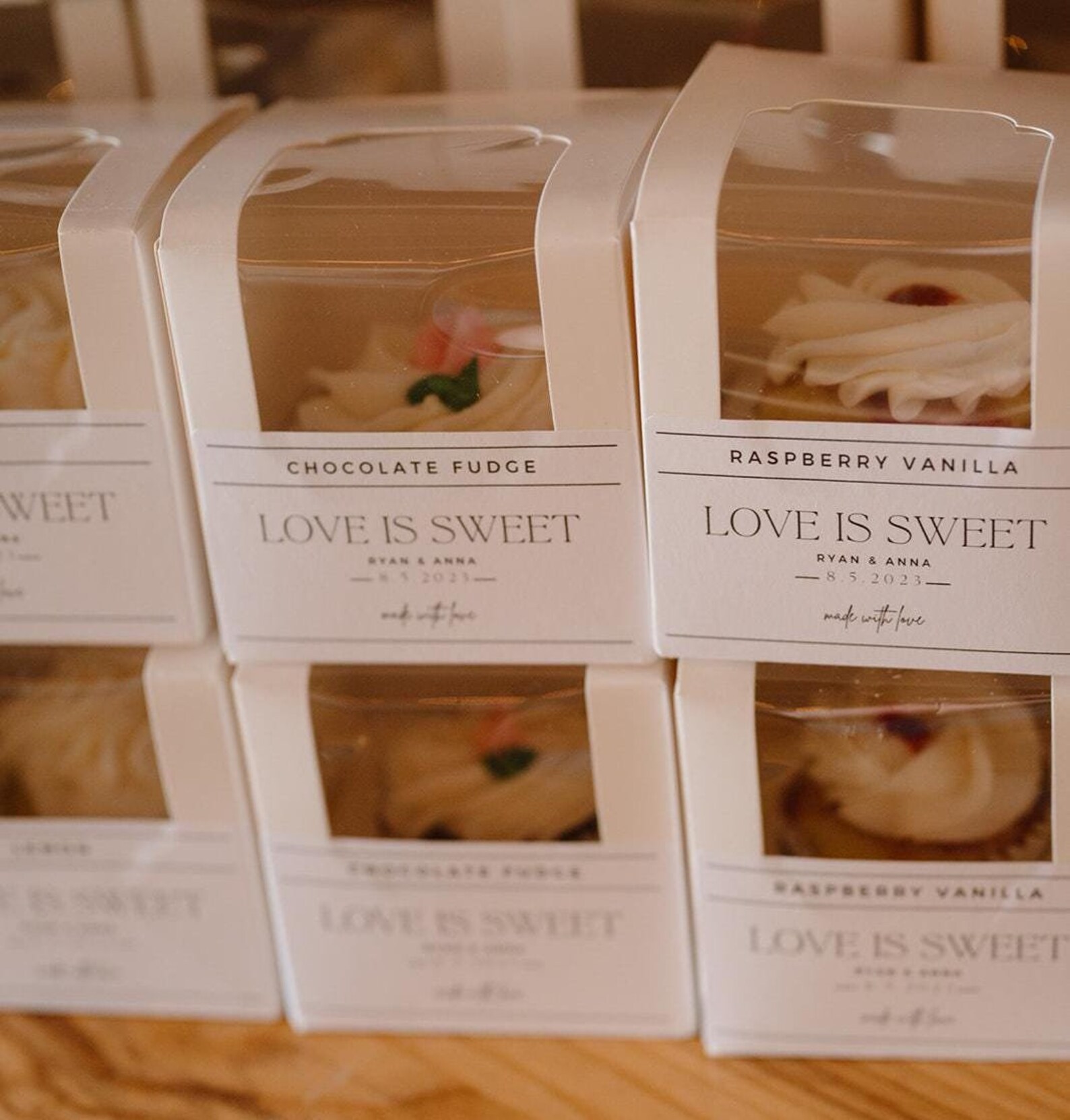 Cupcake Box Labels Love is Sweet Template Printable at Home Wedding ...
