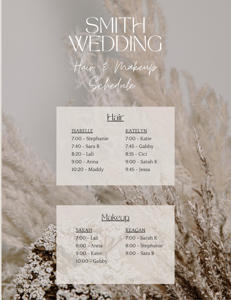 Printable Wedding Timeline Template Bundle for Bride, Groom, Bridal ...