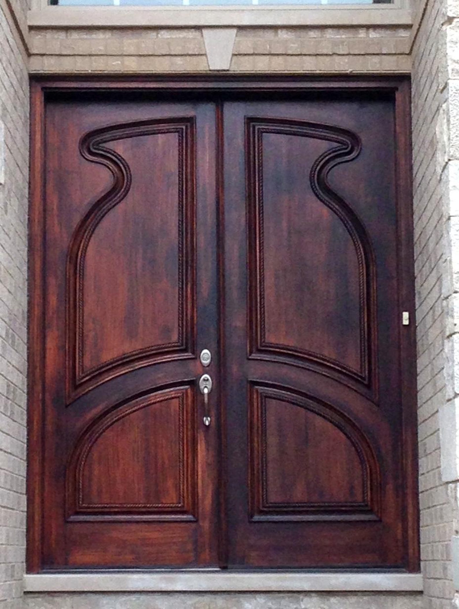 Custom Hand Carved Sapele Doors, Solid Wood Doors, Custom Doors ...