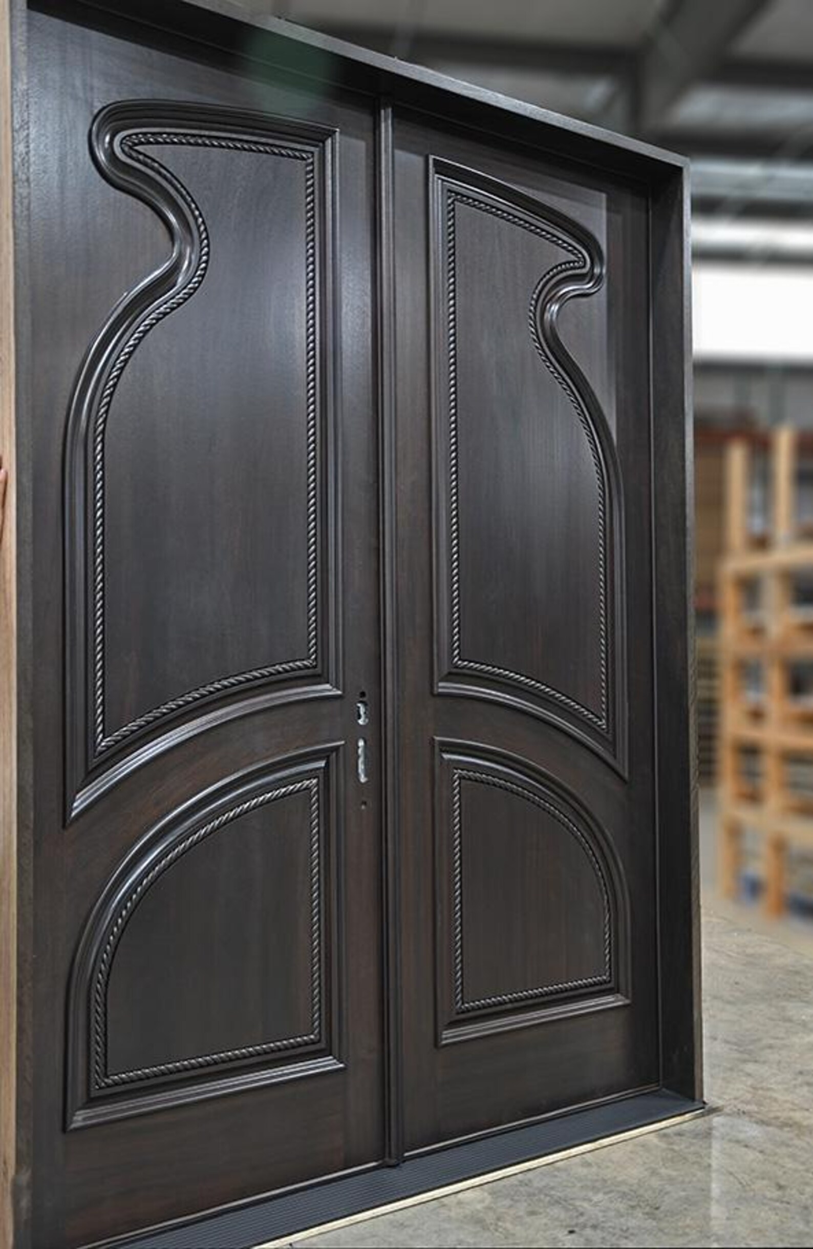 Custom Hand Carved Sapele Doors, Solid Wood Doors, Custom Doors ...