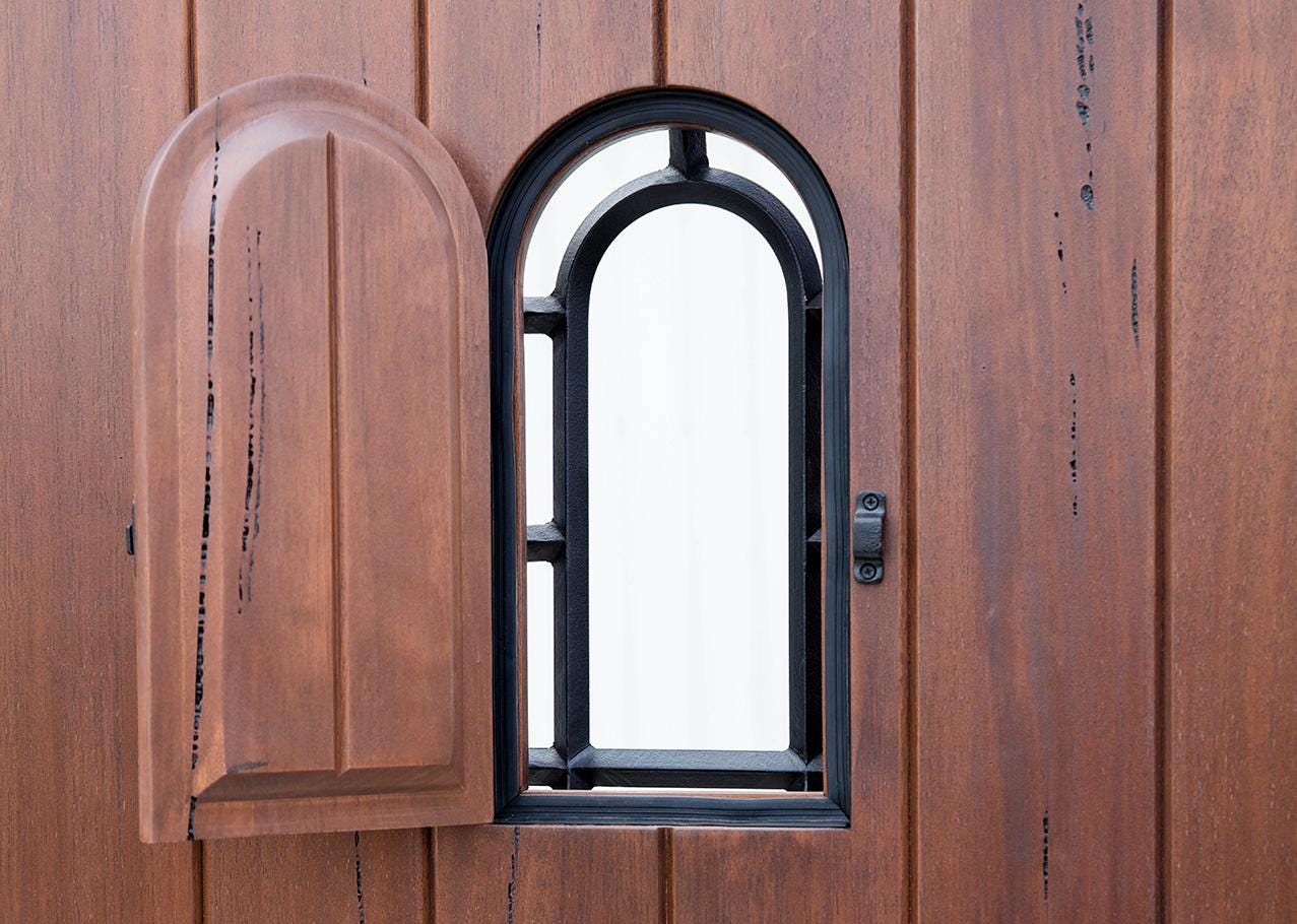 Custom Teak Arch Top Speakeasy Door, Custom Size Custom Doors, Custom ...