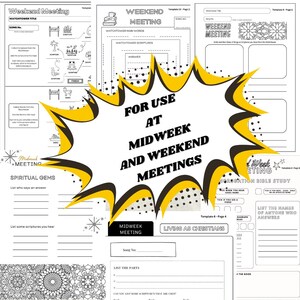 JW Meeting Templates - Meeting Worksheets - 20 Templates - All Ages ...