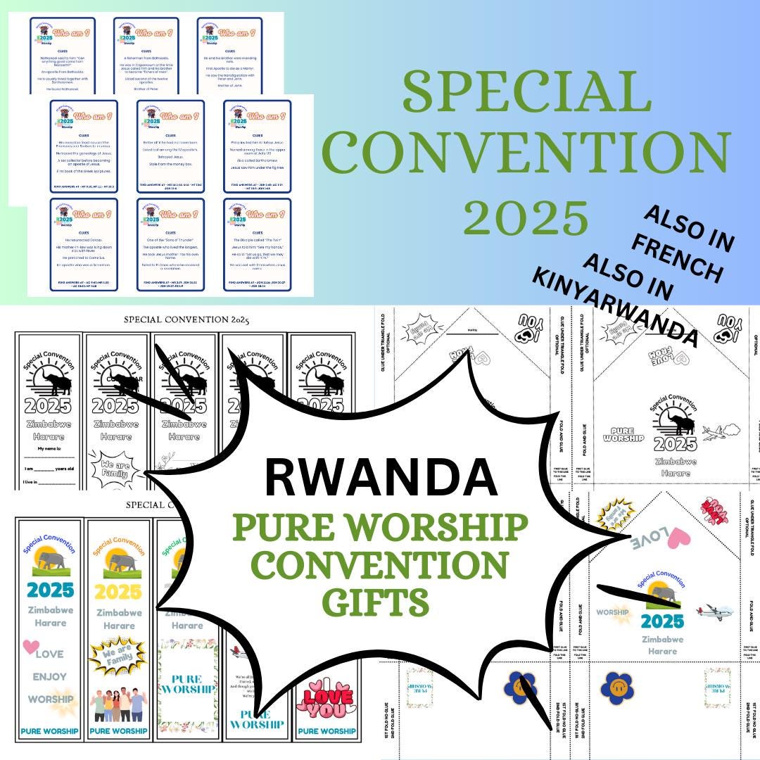 Rwanda 2025 Convention Gift Bundle: Printable Bookmarks & Quiz Cards ...