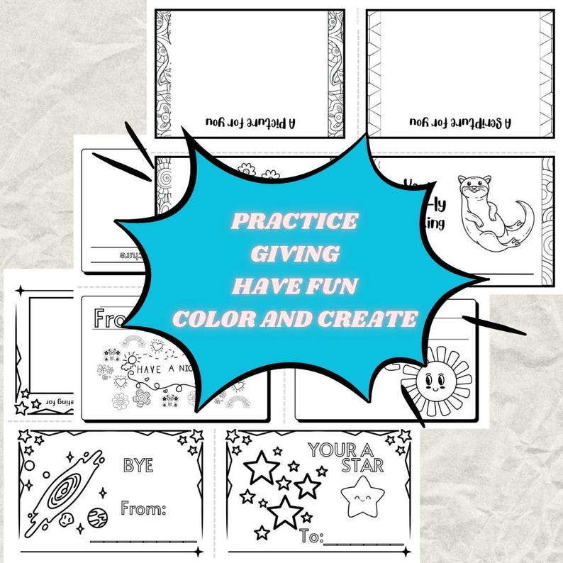 JW Meeting Activity KIDS Greeting Cards. Color and Create Cards. Fold ...
