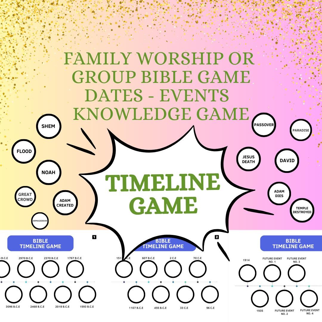 JW Bible Timeline GAME | Fun Family & Group Activity | Printable ...