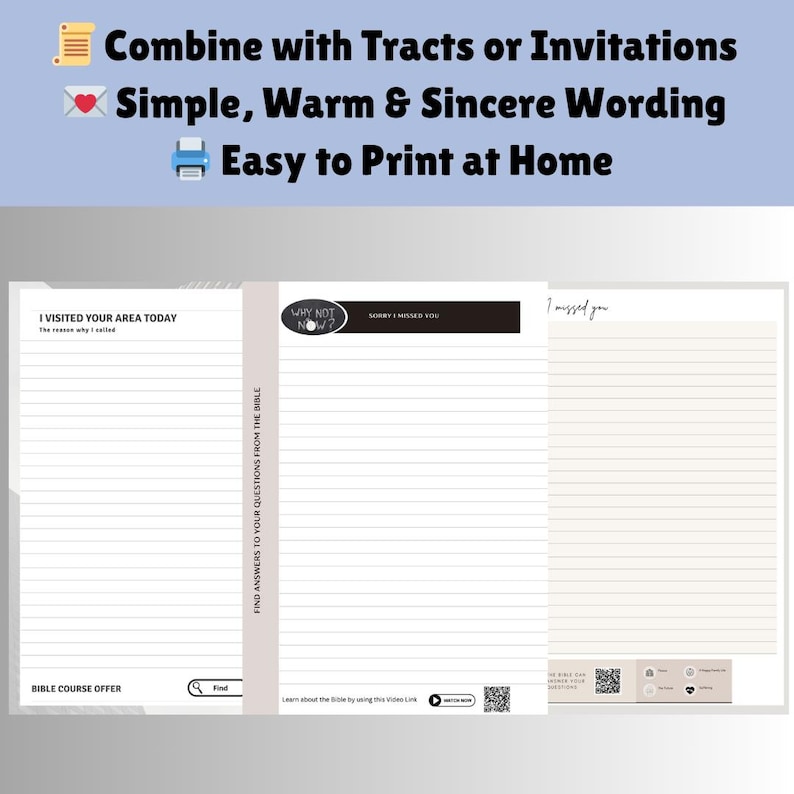 Letter Writing Templates: 5 Modern JW Ministry Designs (A4 PDF, Digital ...