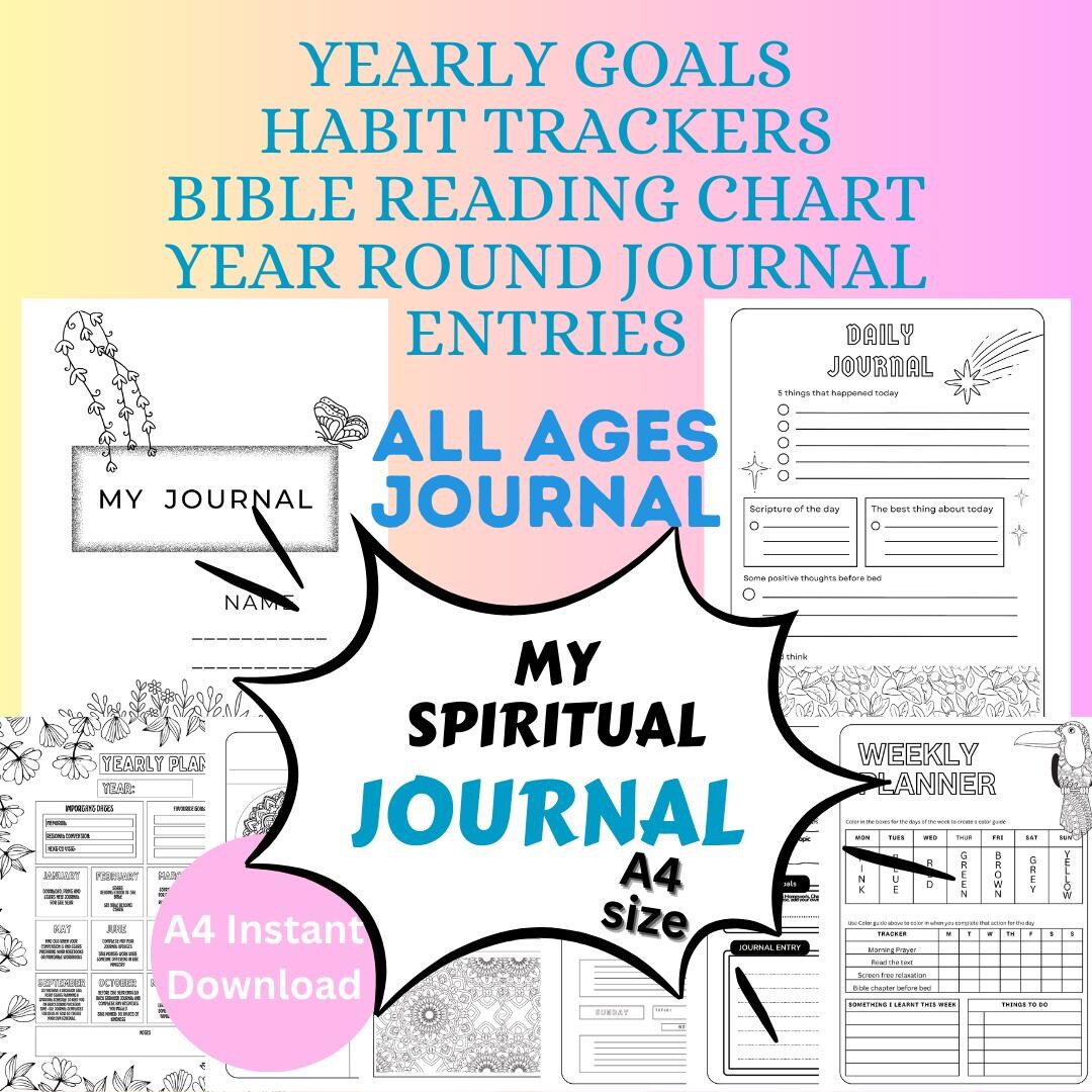 JW Kids Spiritual Journal: Self-care, Goals, Habits (printable PDF) - Etsy