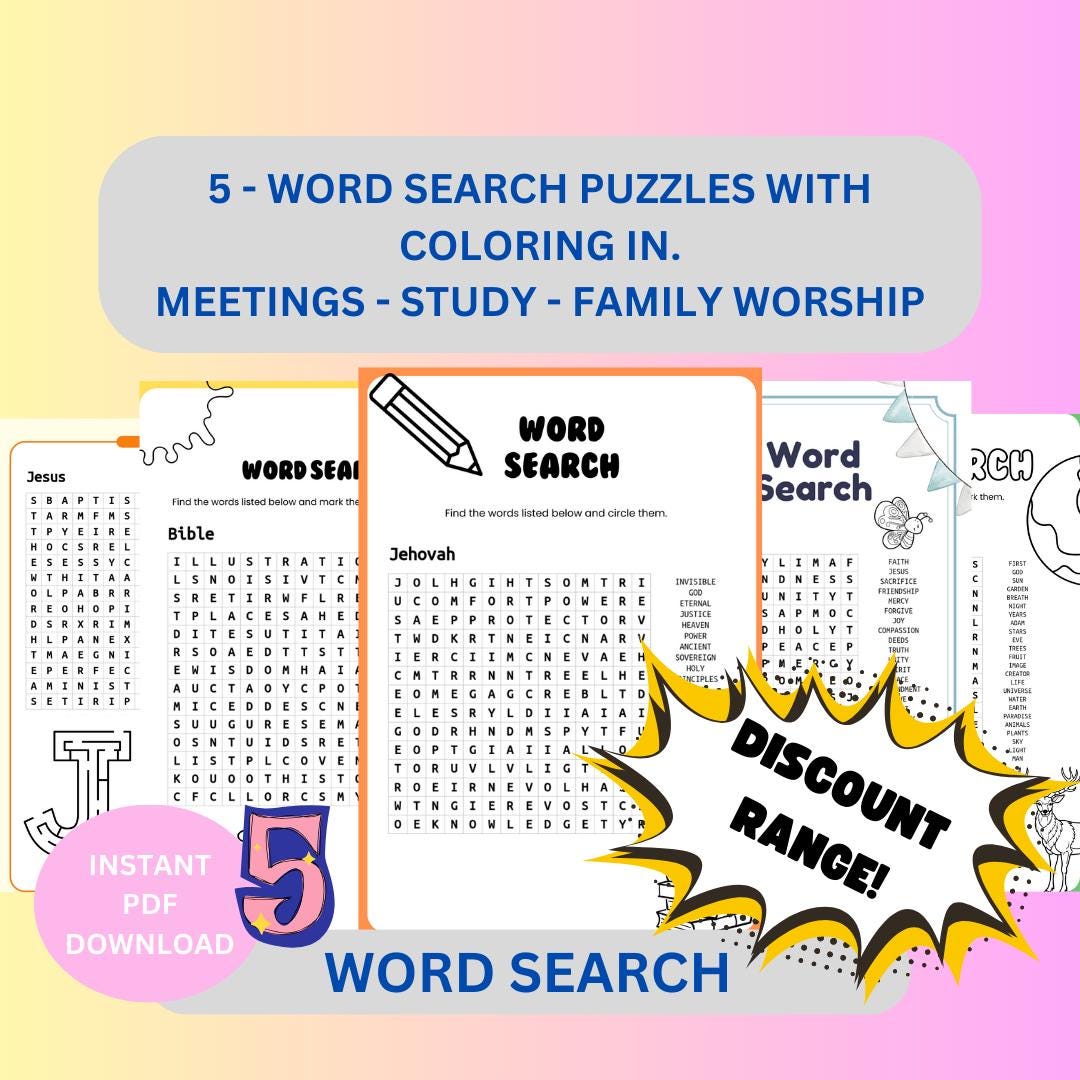 JW Word Search - an Opportunity to Download Activities for Meetings and ...