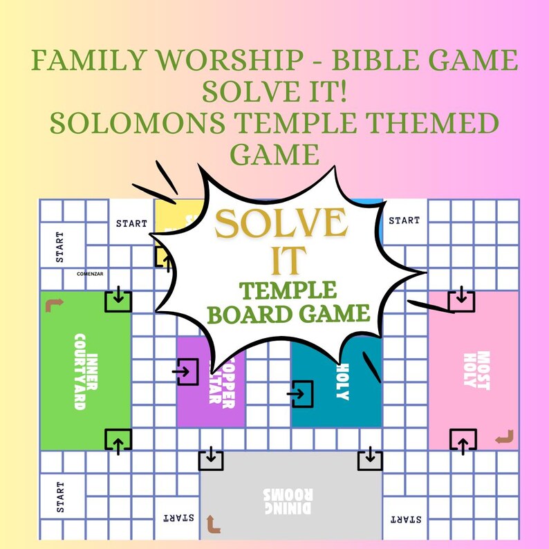 JW Printable Boardgame. Temple Themed Family Worship Game. Create and ...