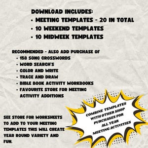 JW Meeting Templates - Meeting Worksheets - 20 Templates - All Ages ...