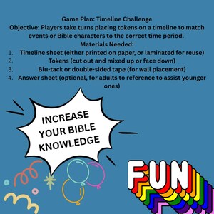 JW Bible Timeline GAME | Fun Family & Group Activity | Printable ...