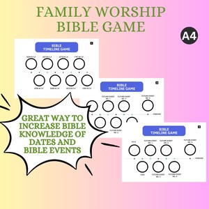 JW Bible Timeline GAME | Fun Family & Group Activity | Printable ...