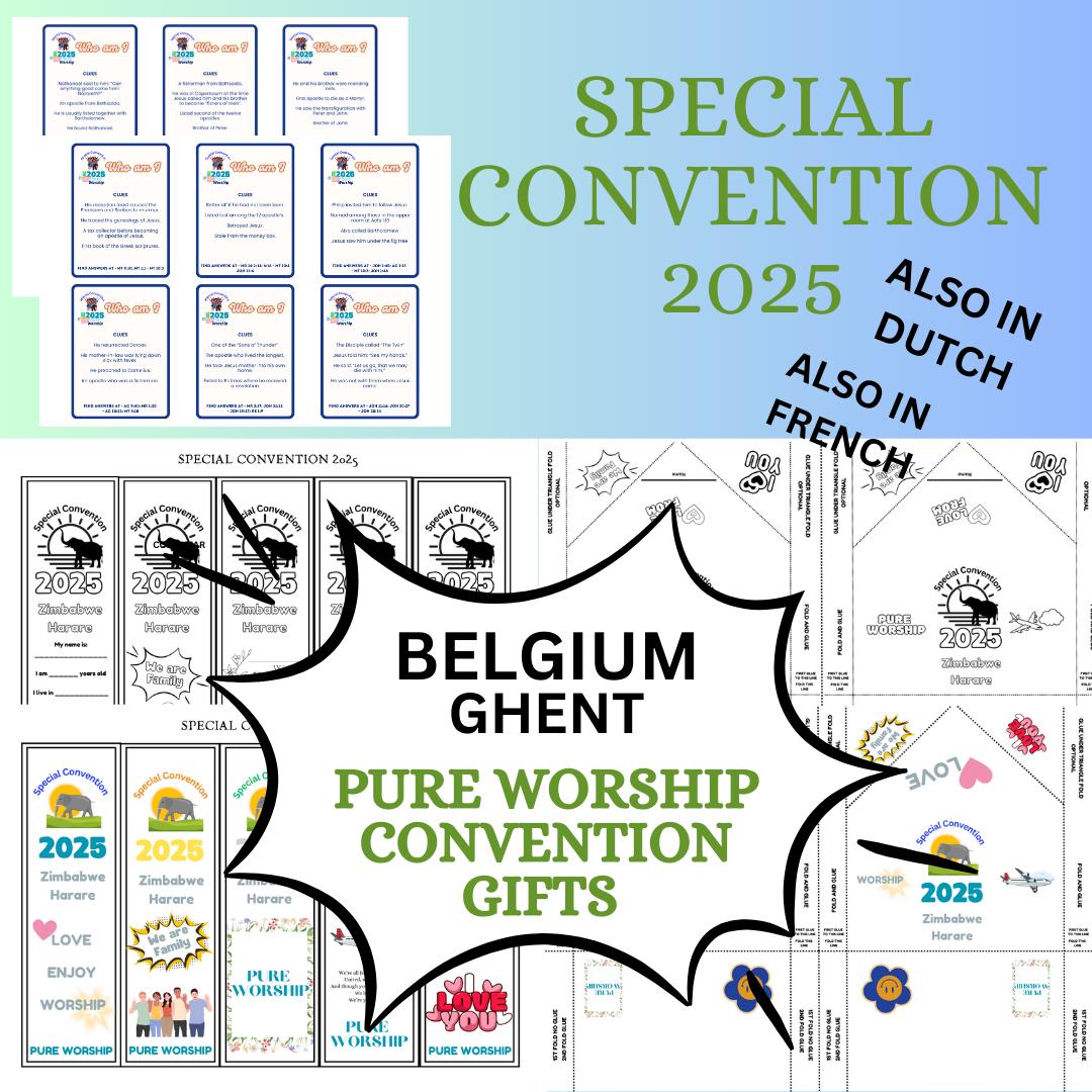 Belgium Ghent 2025 Convention Gift Bundle: Bookmarks & Quiz (printable ...