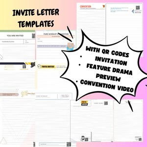 JW Pure Worship Convention Letter Templates: Modern Invite With QR ...