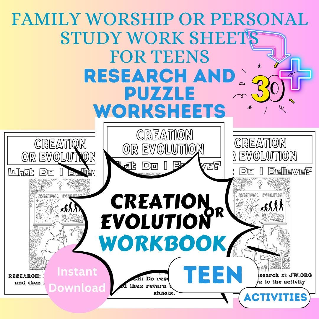 Creation Vs. Evolution Bible Activity Booklet | Teen and Adult Study ...